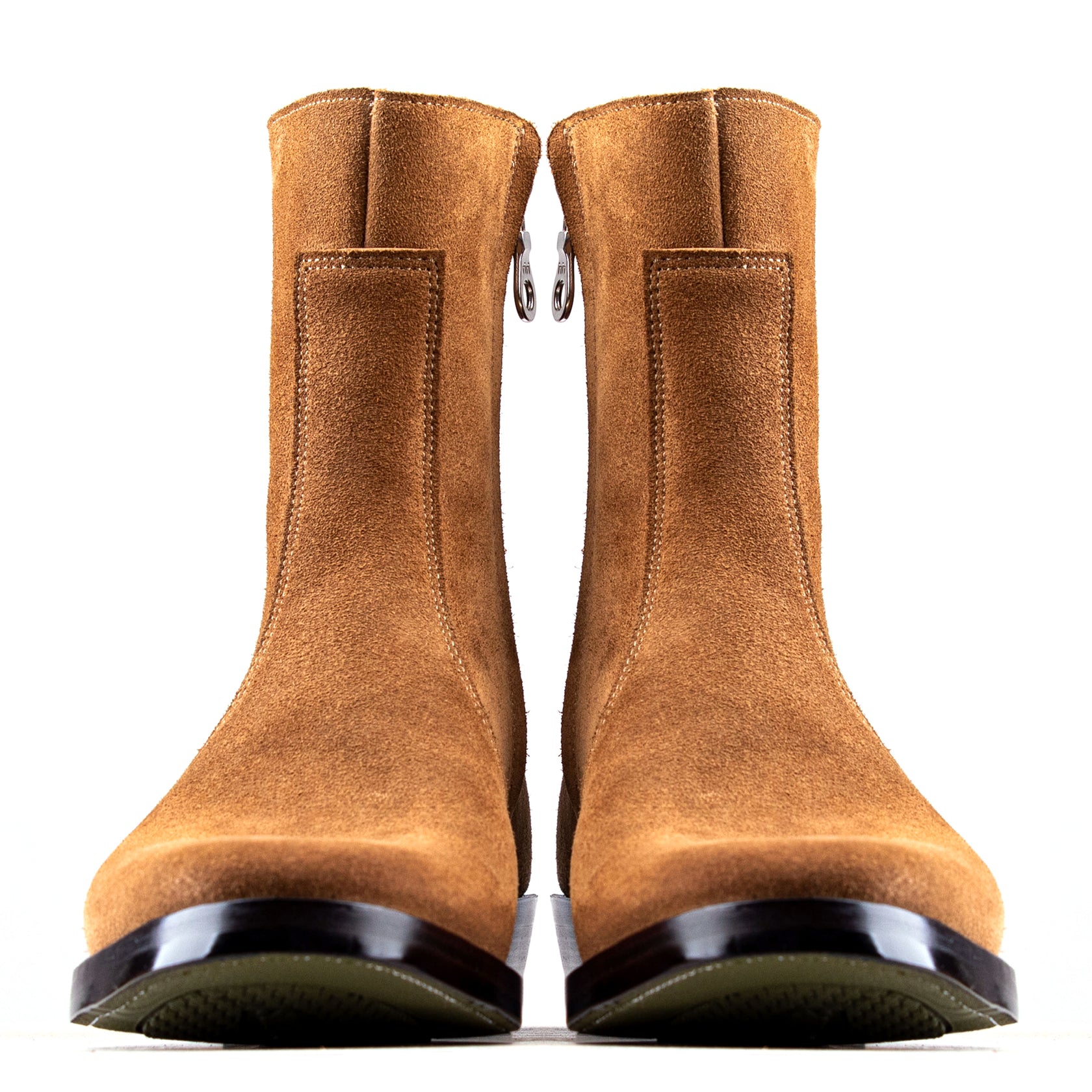 Side Zip Boots 8＂- Tan Bull Hide Reverse - xbxs®boots factory – xbxsboots